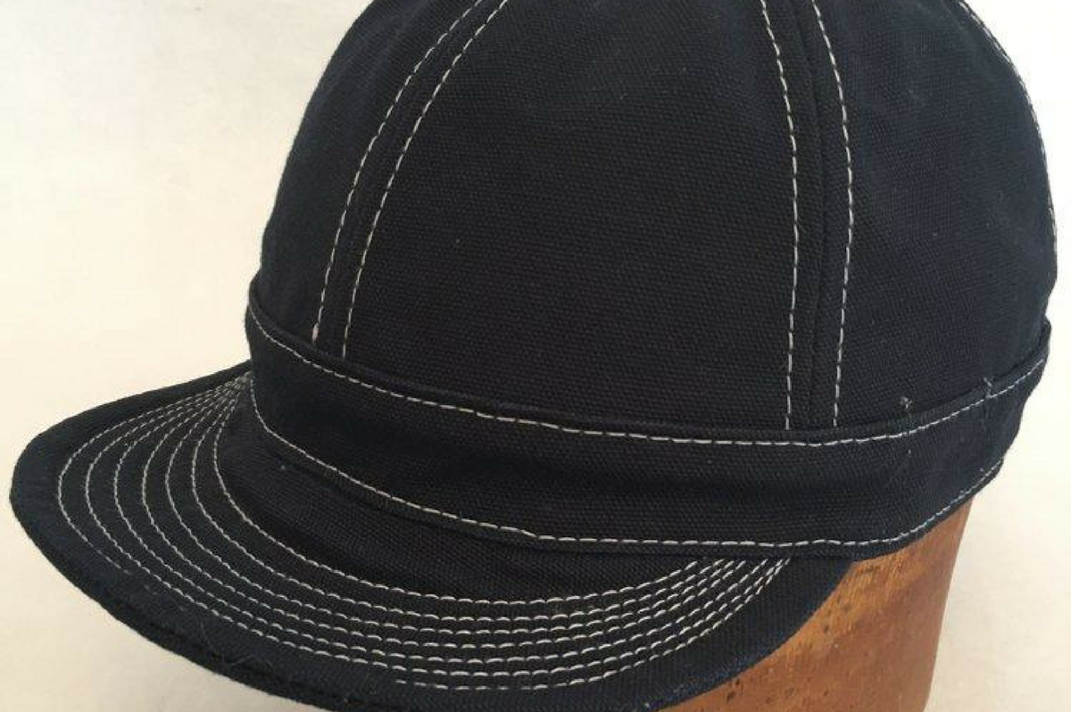 Six Panel Workman Cap in Navy Duck Canvas Size: S/M – The Captains Vintage