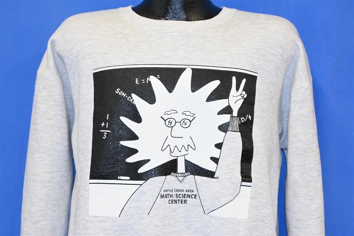 80s Battle Creek Math Science Center Einstein Sweatshirt Large – The ...