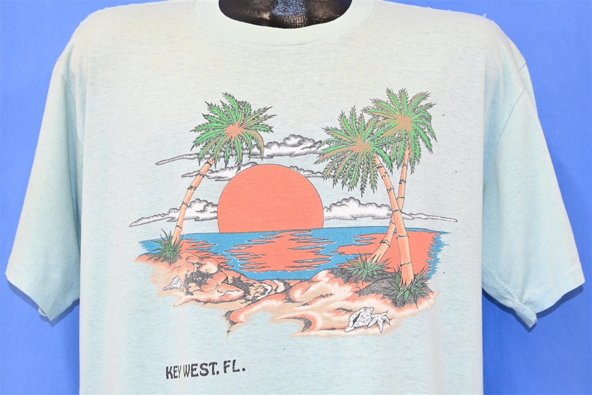 80s Key West Florida Sunset Beach Palm Tree t-shirt Extra Large – The ...