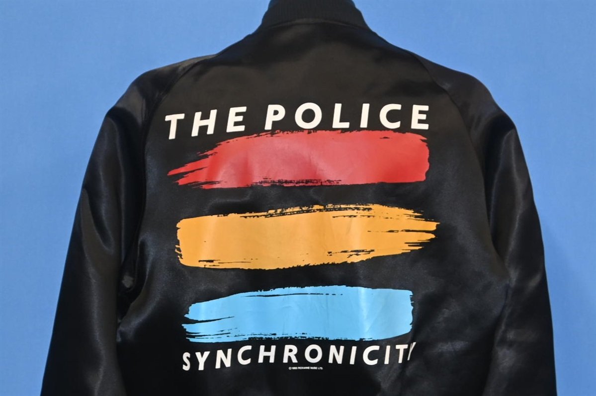 80s Diamond Dust Police Synchronicity Satin Jacket Medium – The ...