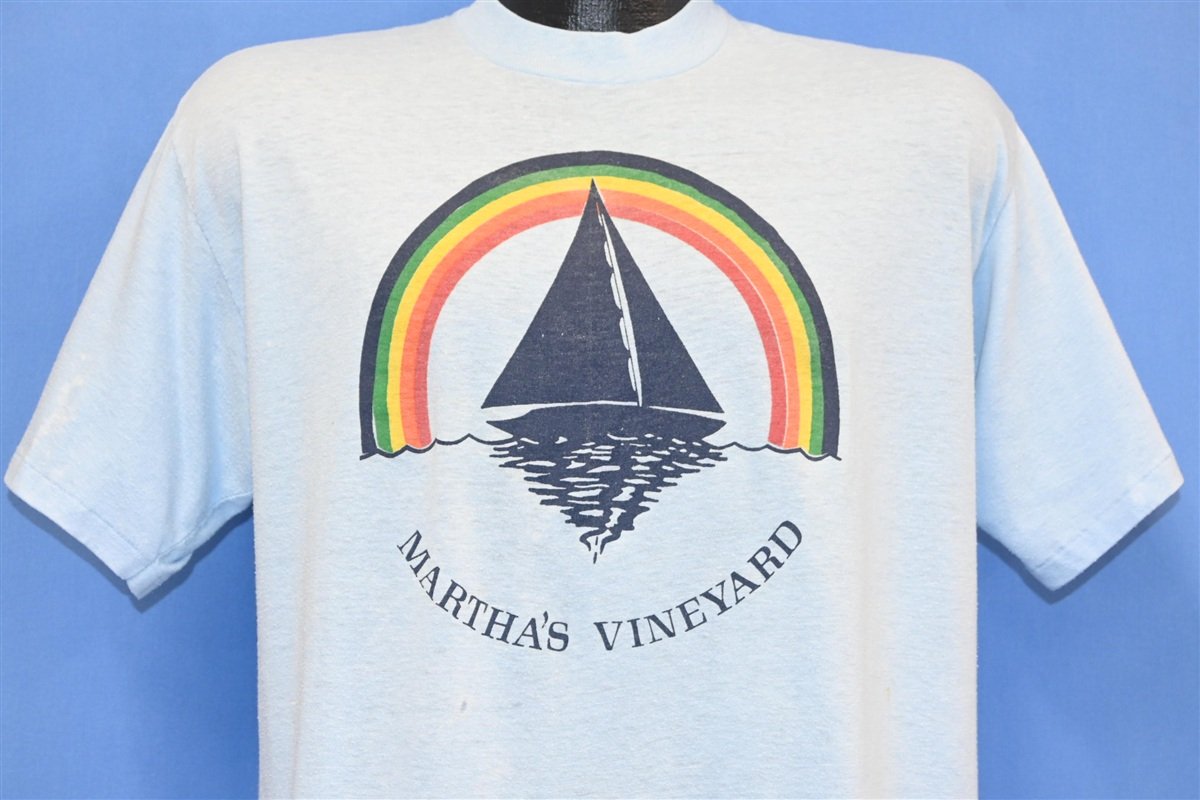 80s Martha's Vineyard Rainbow Sailboat Cape Cod t-shirt Large – The ...