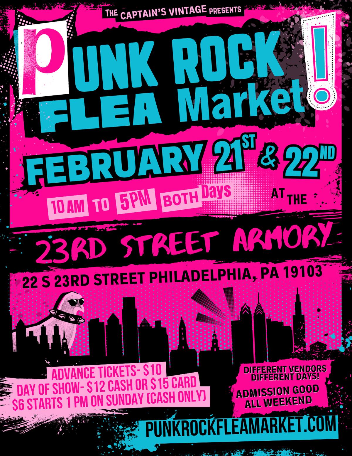 Philadelphia Punk Rock Flea Market Feb 21-22 2026 Shopping Ticket – The ...