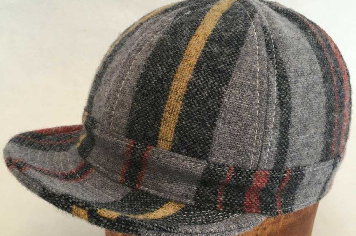 Six Panel Workman Cap in Woolrich Stripe Wool Size: XXL – The Captains ...